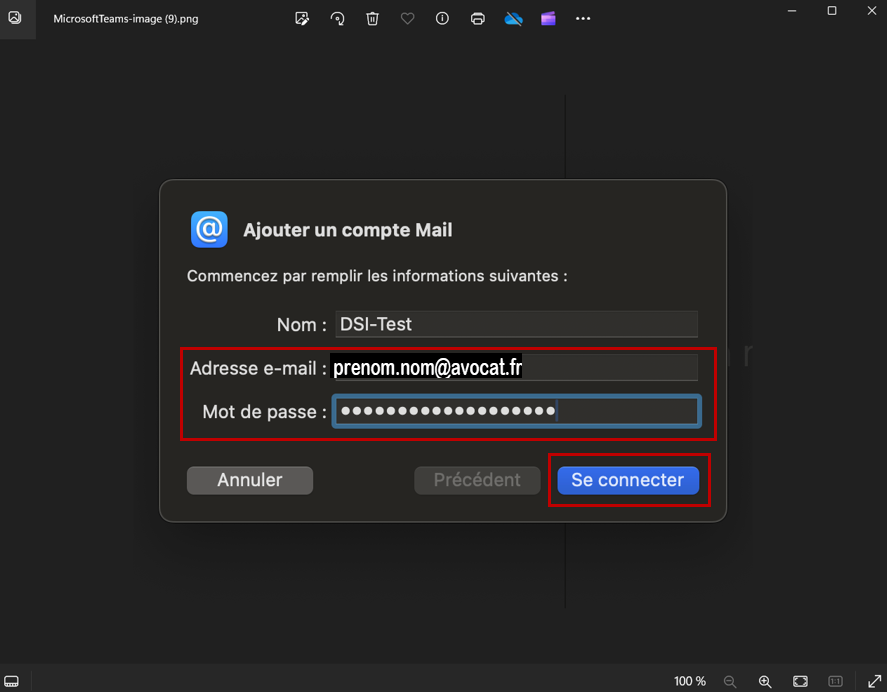 Je souhaite synchroniser mes e-Mails @avocat.fr sur mon logiciel Mail ...